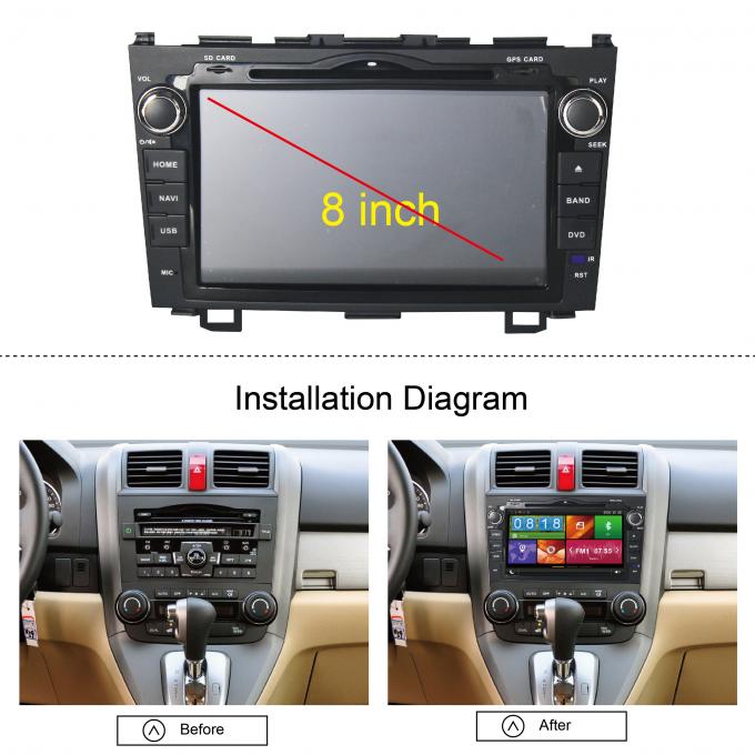 Honda CRV Car GPS Navigation DVD Player 8 Inch Double Din Car Stereo ...