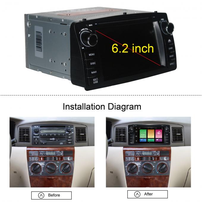 BYD F3 Car GPS Navigation DVD Player 6.2 Double Din Car Stereo Octa ...
