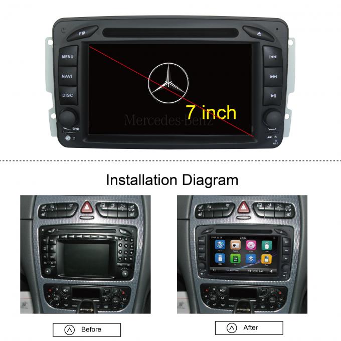 7 Inch Wince MTK 3360 Car DVD Player For Mercedes Benz With GPS CPU 800MHZ